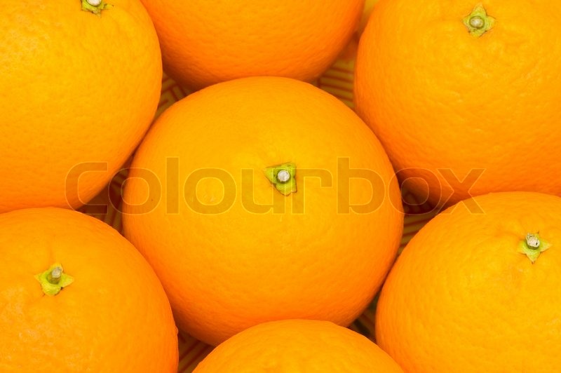 Close up of many oranges on the market | Stock image | Colourbox