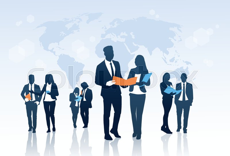 Business Crowd Silhouette