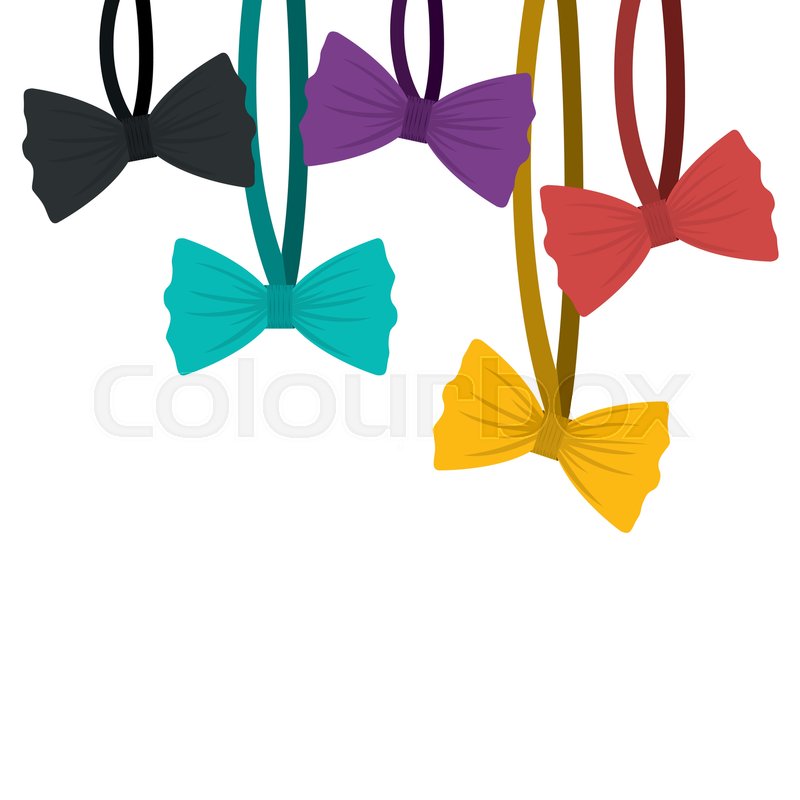 Colorful ribbons hanging with tape ... | Stock vector | Colourbox
