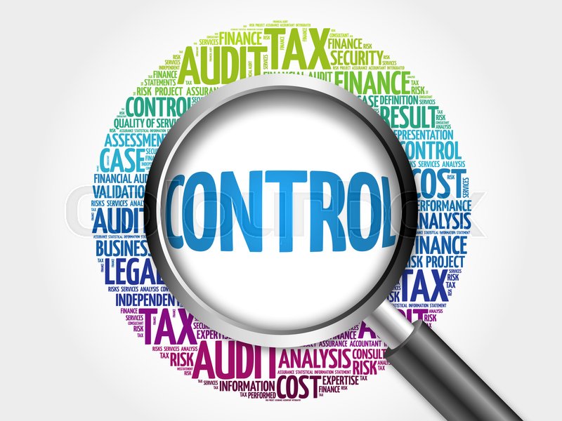 CONTROL word cloud with magnifying ... | Stock image | Colourbox