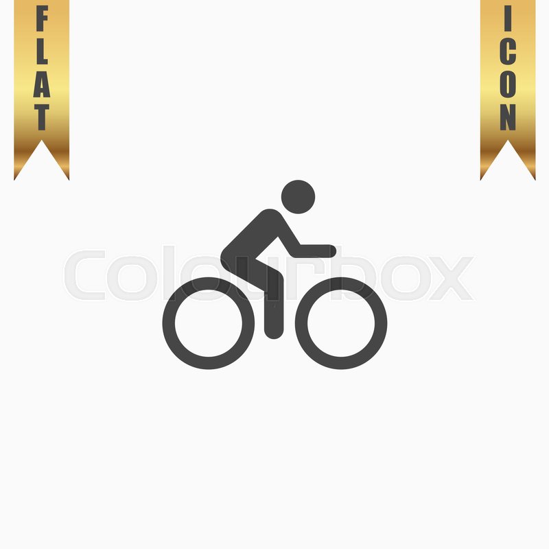 Cycling road. Flat Icon. Vector ... | Stock vector | Colourbox