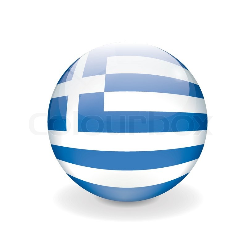 Round vector flag of Greece | Stock vector | Colourbox