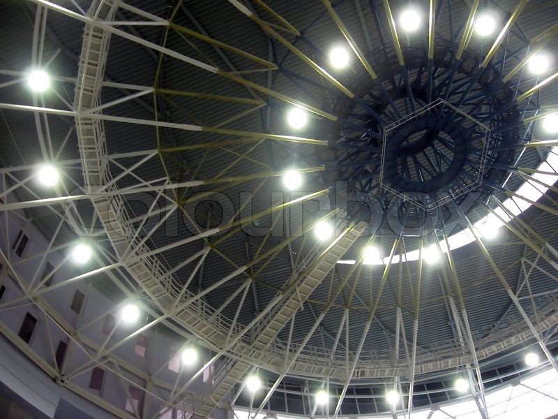 Lights on the ceiling of a large room | Stock image | Colourbox