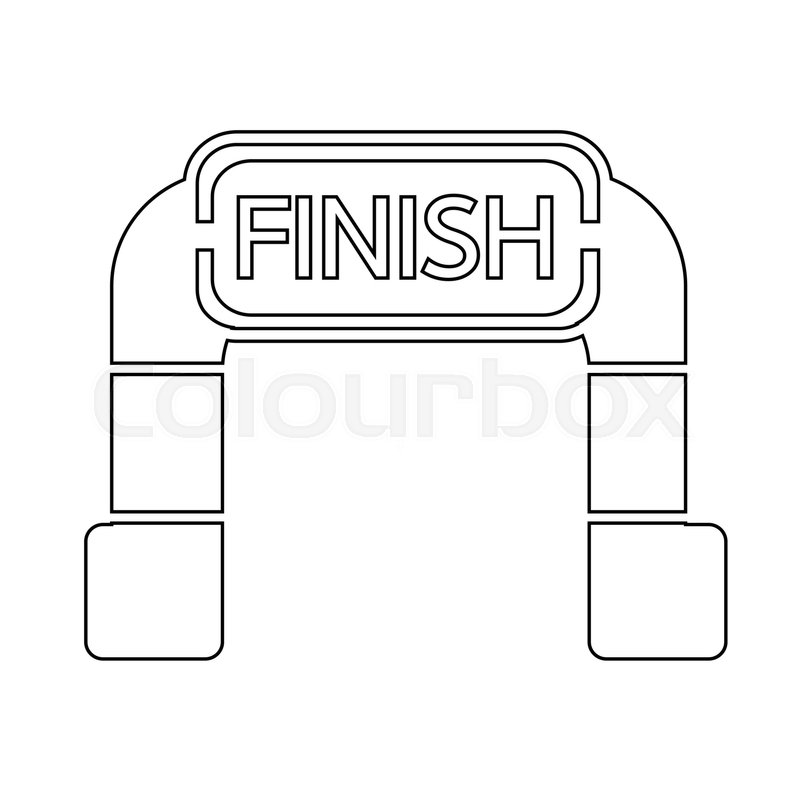 Finish line icon illustration design | Stock vector | Colourbox