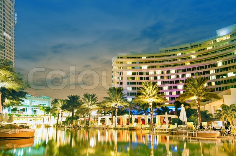 Panorama of the hotel near sea side | Stock image | Colourbox