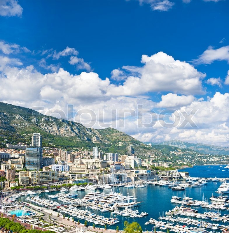Panoramic view of Monaco with the ... | Stock image | Colourbox