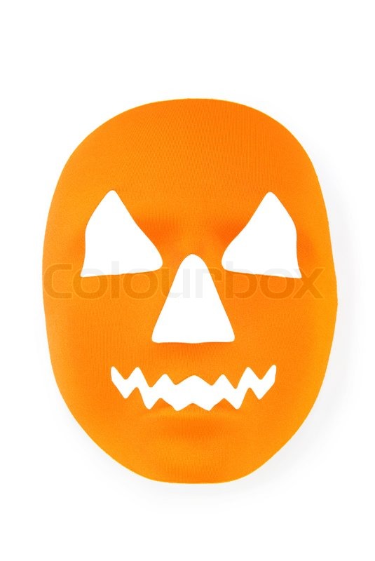 Orange scary halloween mask as holiday ... | Stock image | Colourbox