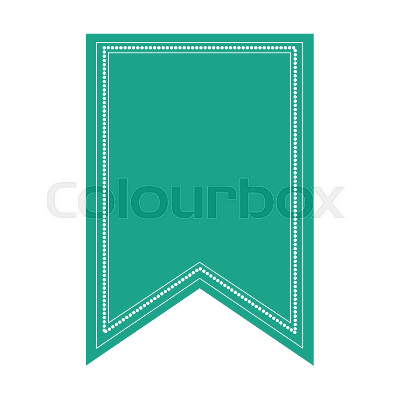 Decorative green ribbon label icon ... | Stock vector | Colourbox