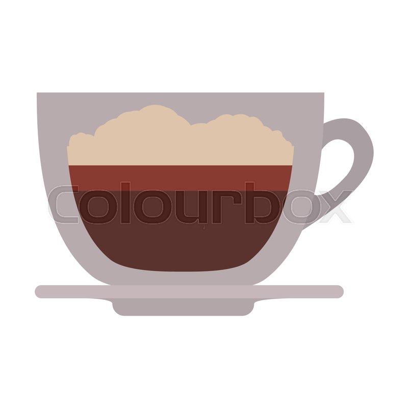 Coffee mug icon over white background. ... | Stock vector | Colourbox