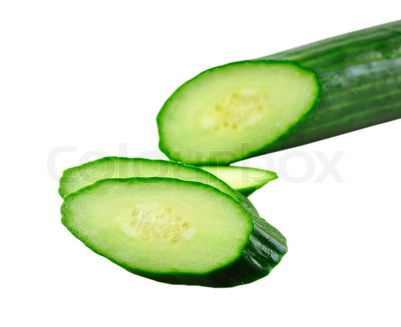 Frische Gurke auf einem weißen ... | Stock Bild | Colourbox