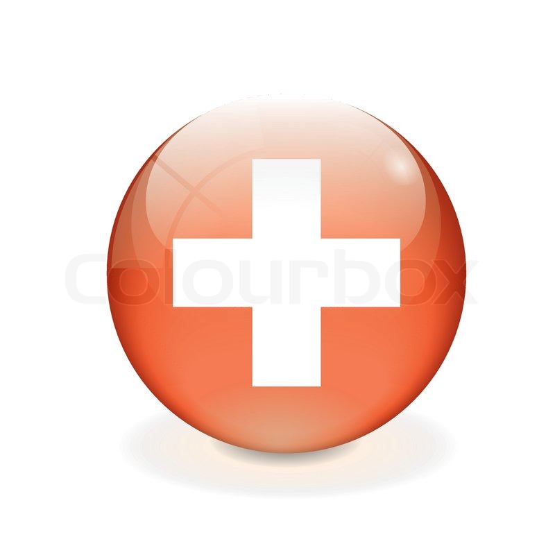 Round vector flag of Switzerland | Stock vector | Colourbox