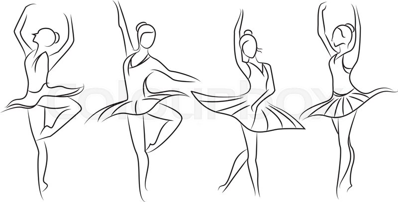 Ballet dancer | Stock vector | Colourbox
