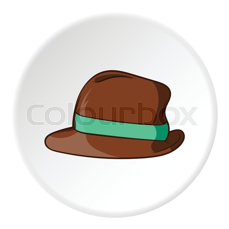 Mens hat icon in cartoon style ... | Stock vector | Colourbox