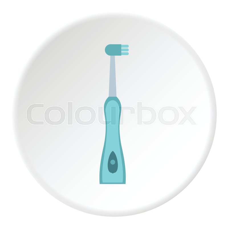 Electric toothbrush icon. Flat ... | Stock vector | Colourbox