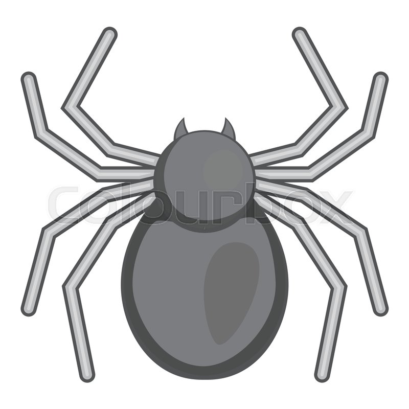 Spider icon. Gray monochrome ... | Stock vector | Colourbox