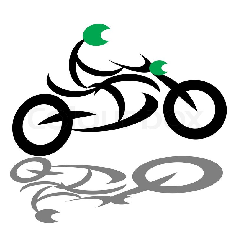 Abstract biker riding motorcycle ... | Stock image | Colourbox