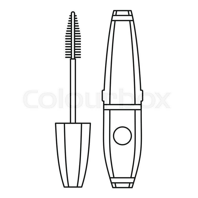 Mascara icon. Outline illustration of ... | Stock vector | Colourbox