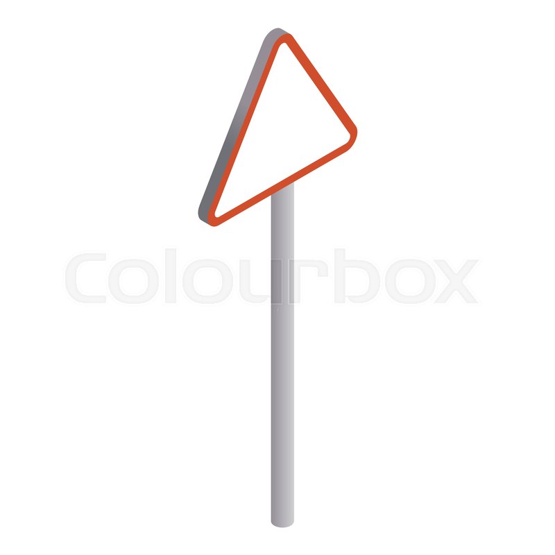 Road sign triangle with red rim icon. ... | Stock vector | Colourbox