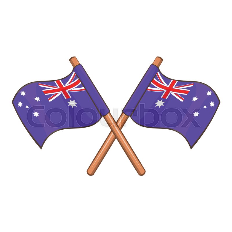 Australia flags icon. Cartoon ... | Stock vector | Colourbox