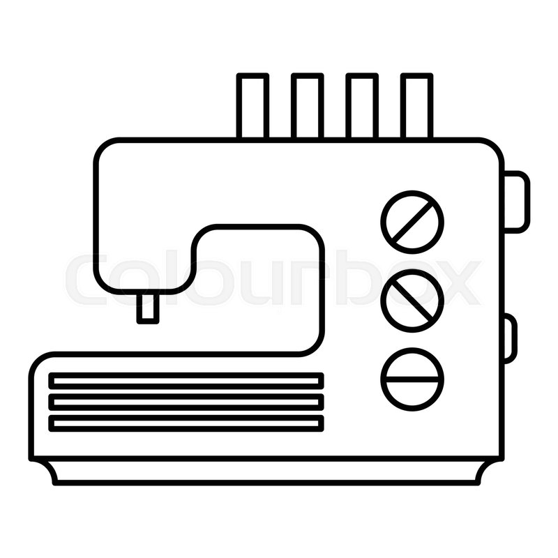 Sewing Machine Icon Outline Stock Vector Colourbox