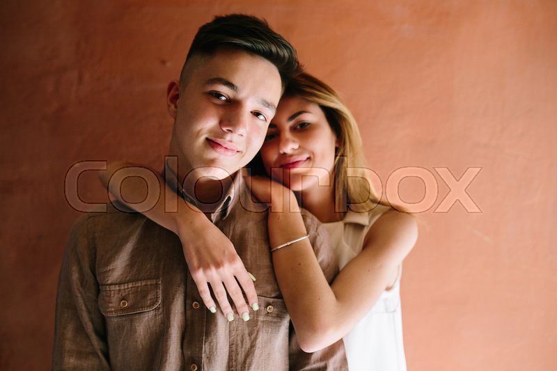 Girl Hugging Boy From Back