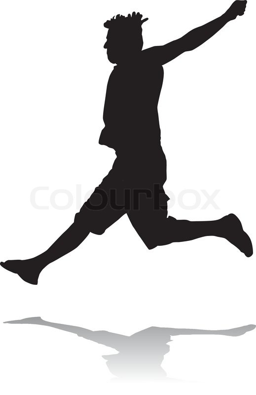 Jumping man, illustration | Stock vector | Colourbox