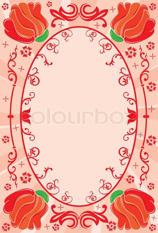 Flower Frame & Abstract Illustration | Stock vector | Colourbox