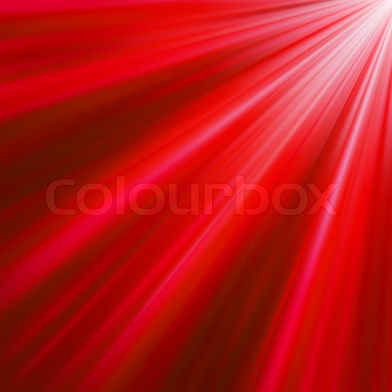 Red luminous rays. EPS 8 vector file ... | Stock vector | Colourbox