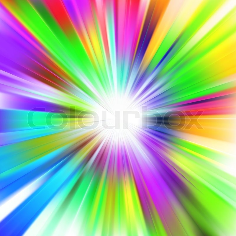 A multicolor design with a burst | Stock vector | Colourbox