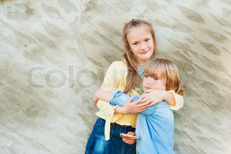 Children Hugging Each Other
