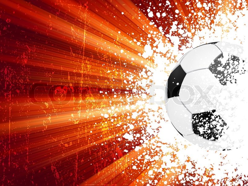 Football poster blue light burst. EPS ... | Stock vector | Colourbox