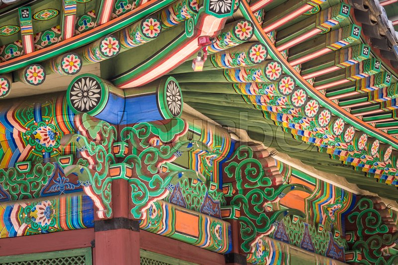 Detail of Traditional Korean Roof, ... | Stock image | Colourbox