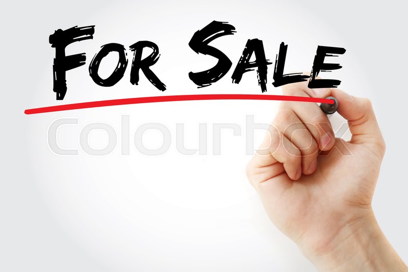 Hand writing FOR SALE with marker, ... | Stock image | Colourbox