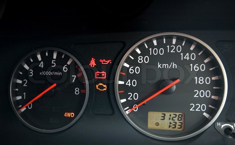 Close up of Armaturenbrett mit ... | Stock Bild | Colourbox