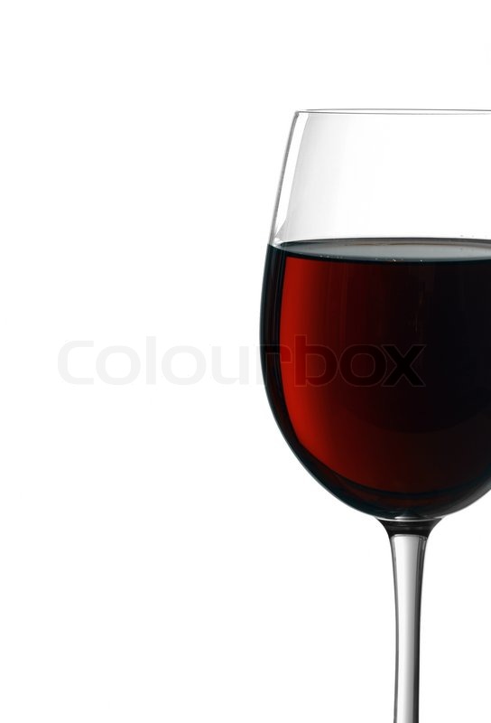 Vinothek - Rotwein im Glas auf weißem ... | Stock Bild | Colourbox