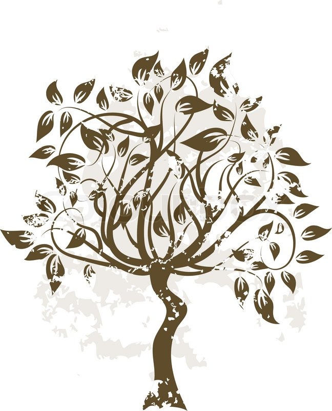 Dekorative grunge Baum , ... | Stock-Vektor | Colourbox