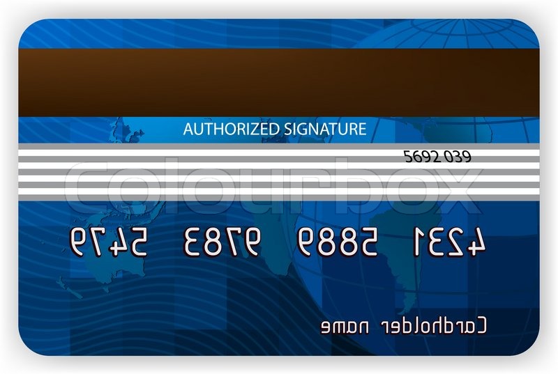 Credit cards, back view (Without a ... | Stock vector | Colourbox