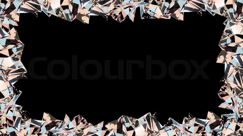 Diamond crystal border. Abstract 3d ... | Stock video | Colourbox