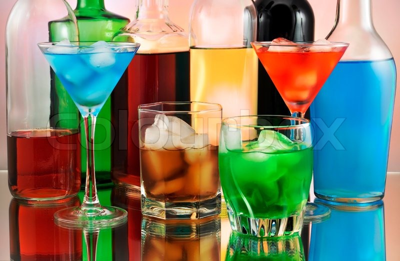 Vielzahl von alkoholischen Getränken , ... | Stock Bild | Colourbox