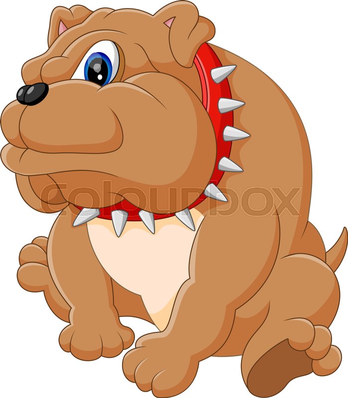 Illustration of bulldog cartoon | Stock vector | Colourbox