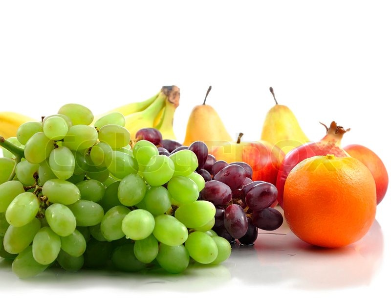 Frischen Früchten Sortiment auf weißem ... | Stock Bild | Colourbox