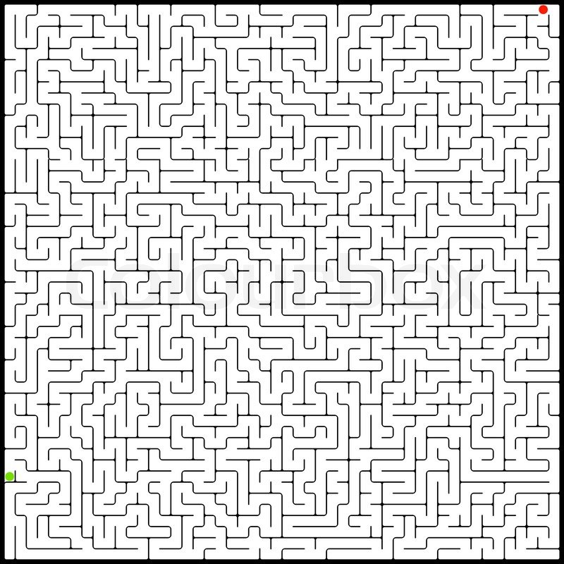 Vector illustration of perfect maze | Stock vector | Colourbox