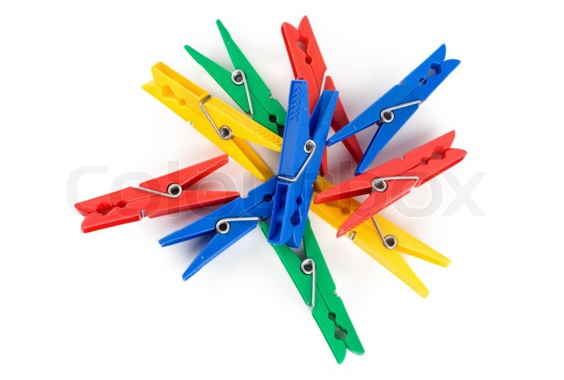 Photo of Colour clothes-peg on the ... | Stock image | Colourbox