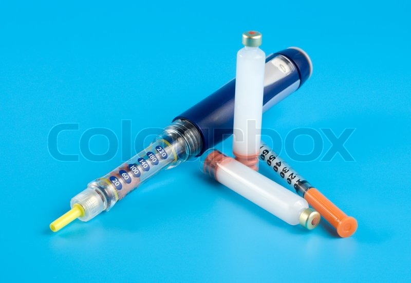 Insulin pen injection,and some medical ... | Stock image | Colourbox