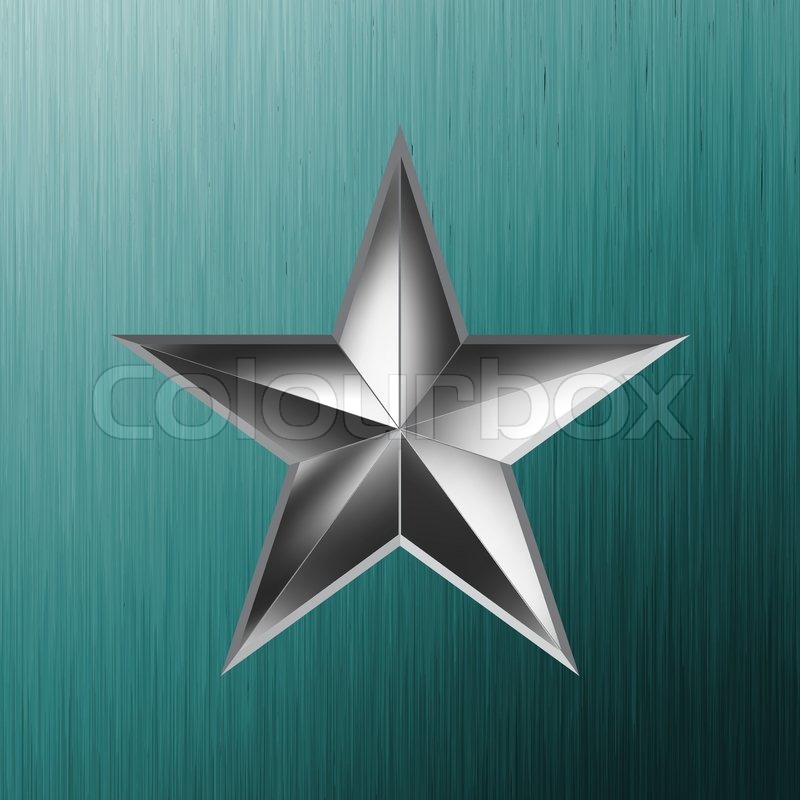 Silver Metal Star Stock Illustration Illustration Of