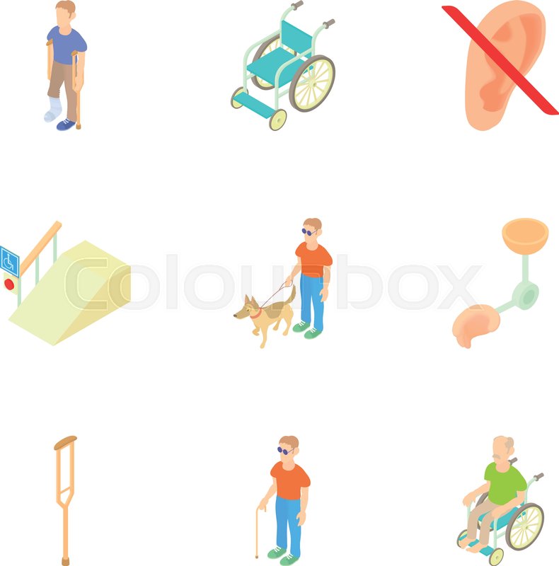 People with special needs ... | Stock vector | Colourbox