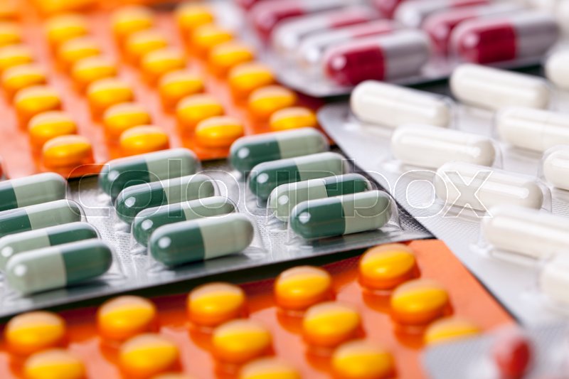 Set of capsules in medical light. ... | Stock image | Colourbox