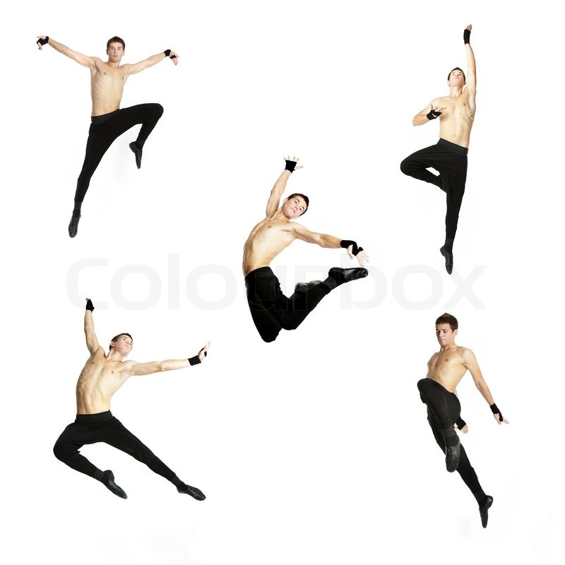 Acrobat dancer over white | Stock image | Colourbox