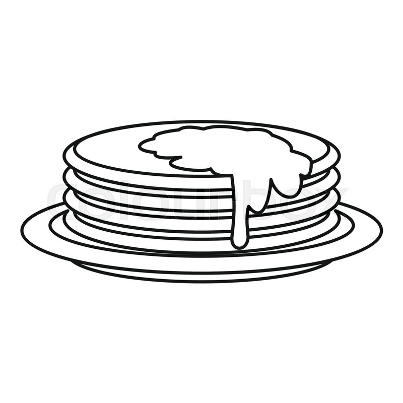 Pancakes icon. Outline illustration of ... | Stock vector | Colourbox