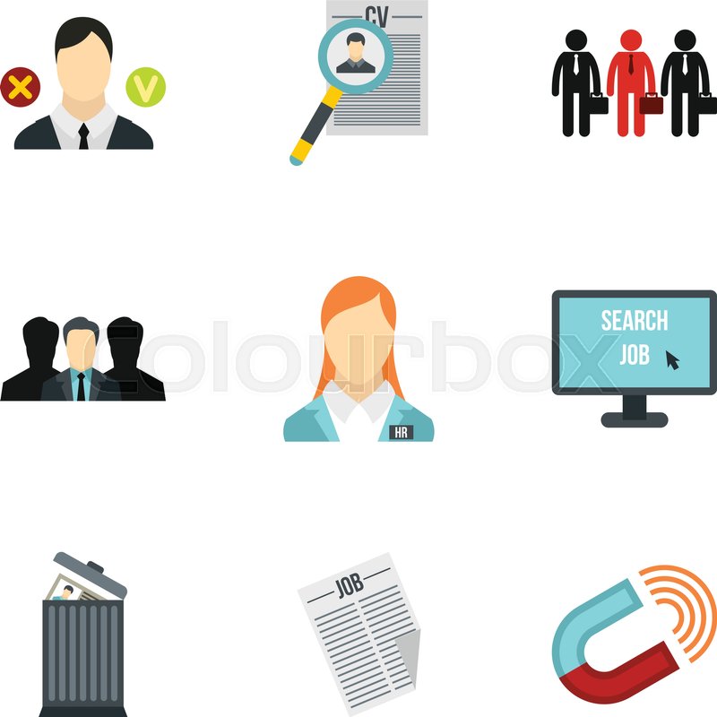 Employee icons set. Flat illustration ... | Stock vector | Colourbox